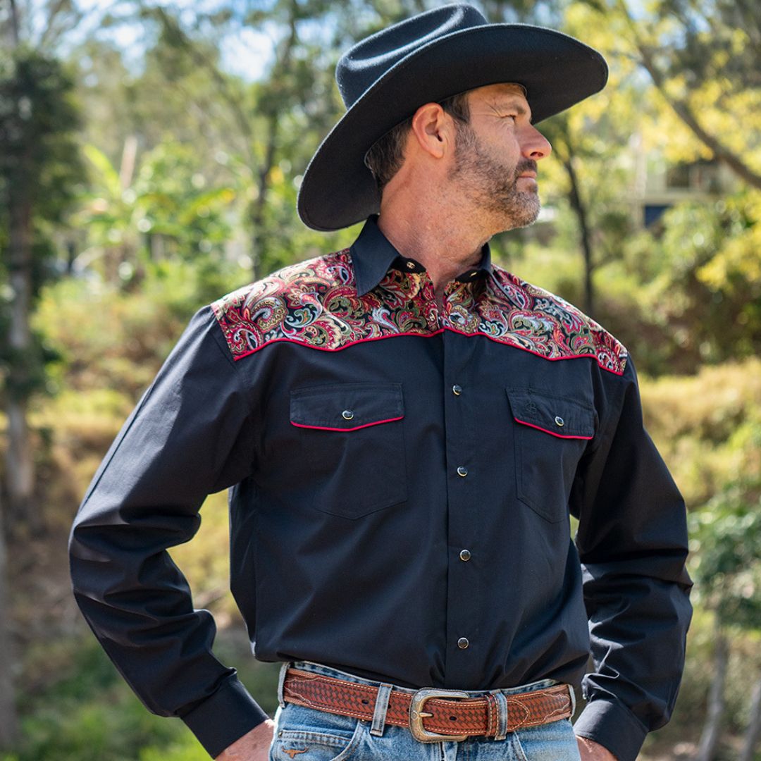 BRIGALOW MENS PAISLEY SHOULDERS SHIRT – Ranges Country