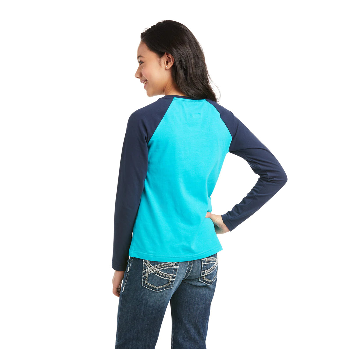 ARIAT GIRLS REAL AZTEC LOGO TOP – Ranges Country