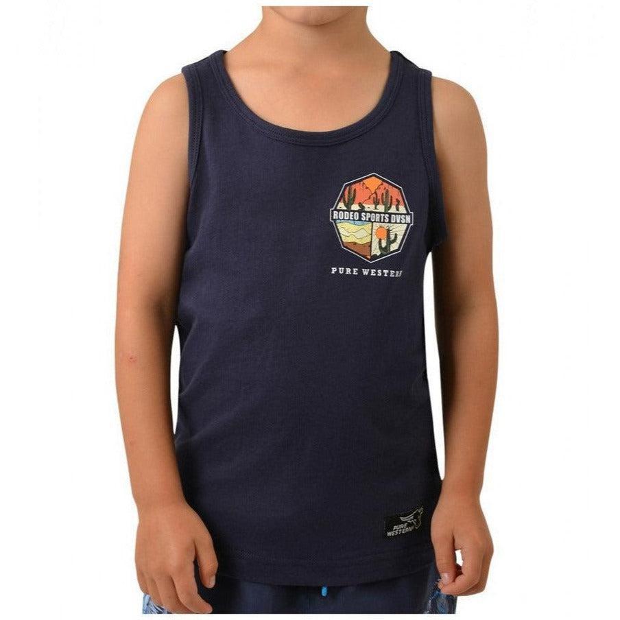 PURE WESTERN BOYS HUTCHINSON SINGLET – Ranges Country